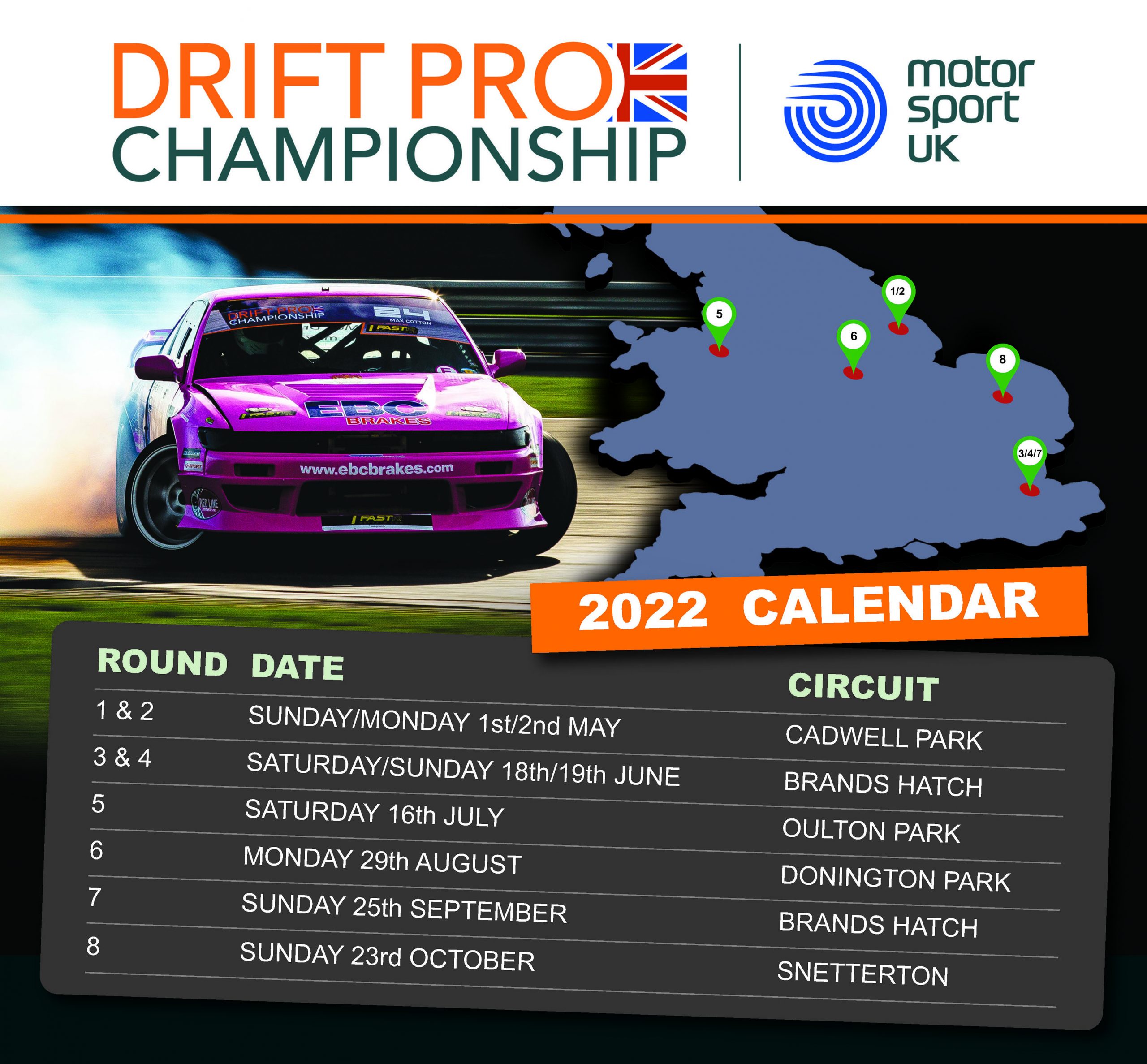 2022 MSUK Drift Pro Calendar Released - Drift Pro